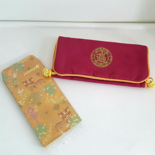 Jetstar Ang Pow Red Packet and Pouch set, Everything Else on Carousell