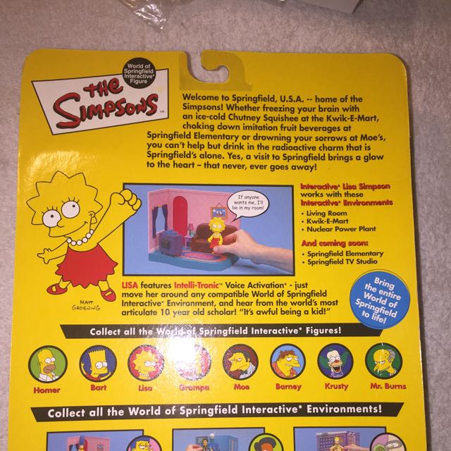 Playmates World Of Springfield Lisa Simpson., Hobbies & Toys, Toys ...