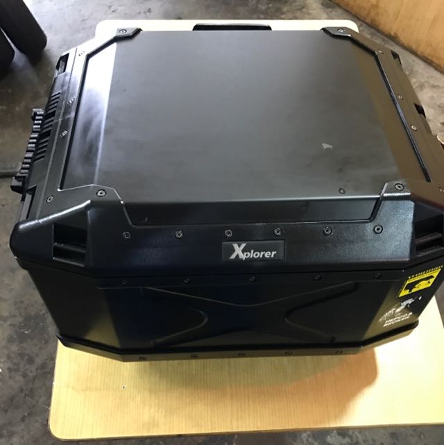 Hepco Box 45L With Baseplate (black), Car Accessories on Carousell