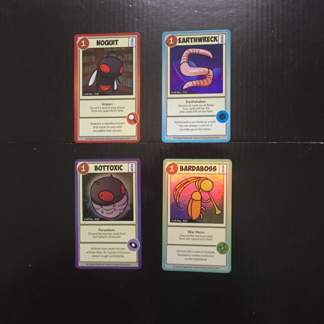 NLB Book Bugs Shiny Cards - Noquit, Earthwreck, Bottoxic, Bardaboss ...