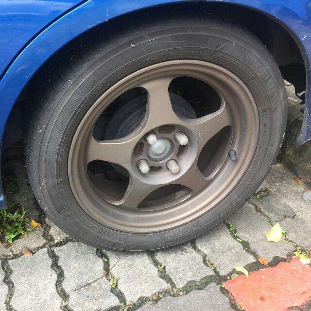 Honda Fit GD Rim..15 Inch Gold Rim., Car Accessories on Carousell