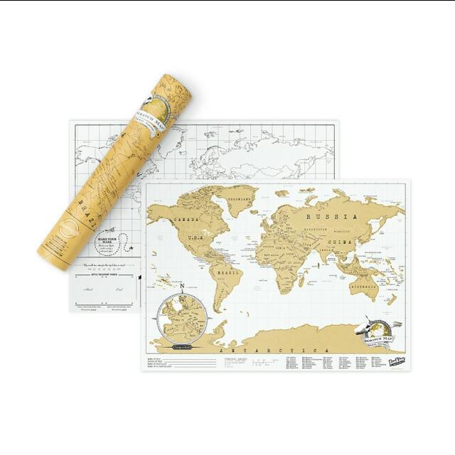 Scratch Map® Travel, Hobbies & Toys, Stationery & Craft, Craft Supplies ...