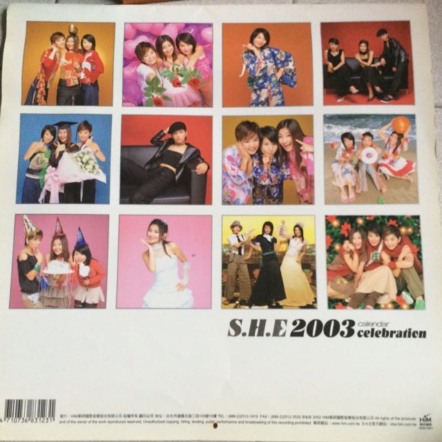 SHE S.H.E 2003 Calendar, Everything Else on Carousell