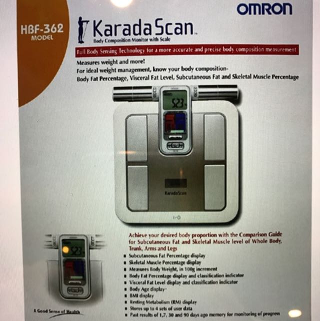 Omron Karada Scan HBF 362, Health & Nutrition, Massage Devices on Carousell