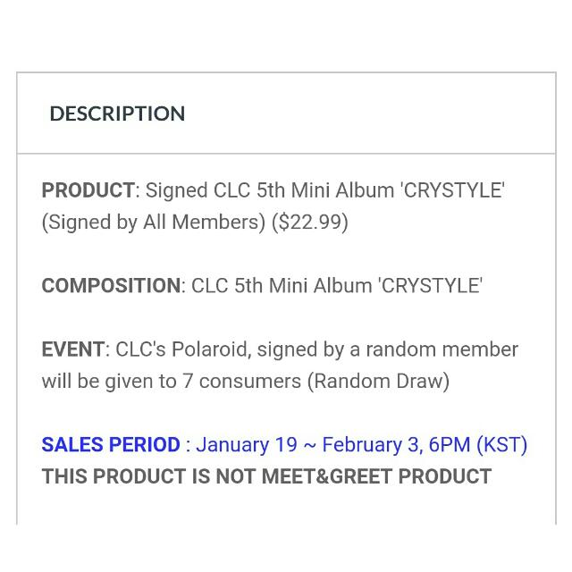 SIGNED CLC 5TH MINI ALBUM 'CRYSTYLE', Hobbies & Toys, Memorabilia ...