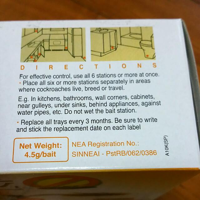 WipeOut Cockroach Control system, Furniture & Home Living, Furniture ...