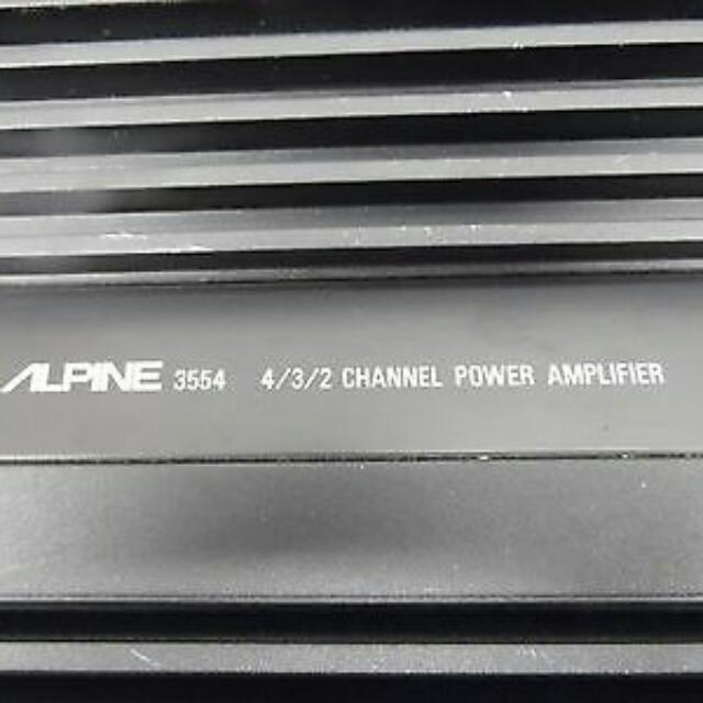Alpine 3554 2/3/4 Channel Power Amplifier, Car Accessories on Carousell