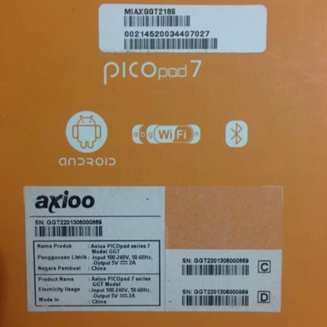 Axioo Picopad 7 Only Wifi, Elektronik, Komputer, Desktop di Carousell