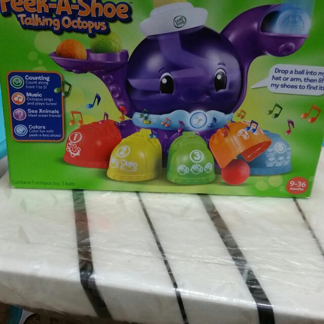 Leapfrog Peak-a-shoe talking octopus, Hobbies & Toys, Toys & Games on ...