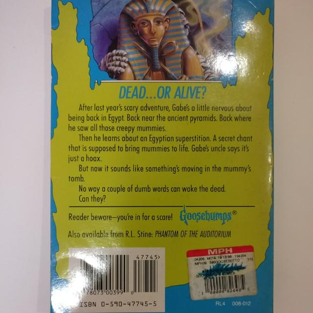 Goosebumps: Return of the Mummy (#23), Hobbies & Toys, Books ...