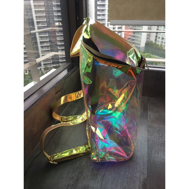 Holographic Backpack, Women's Fashion, Bags & Wallets, Backpacks on ...