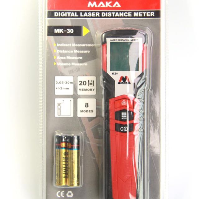 Laser Meter Distance Measurer - Maka MK30, Health & Nutrition, Health ...