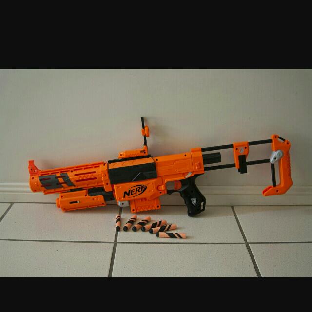 Nerf Orange Gear Up Retaliator, Hobbies & Toys, Toys & Games on Carousell