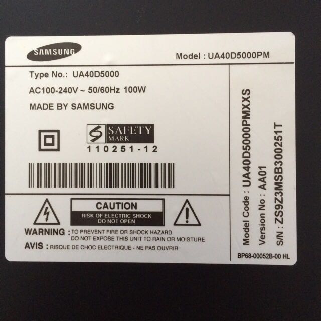 Samsung 40" Full HD TV 5000 Series, TV & Home Appliances, TV ...