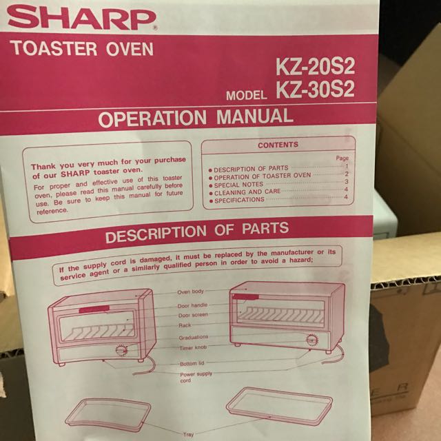 SHARP Toaster Oven, TV & Home Appliances, Kitchen Appliances, Ovens ...