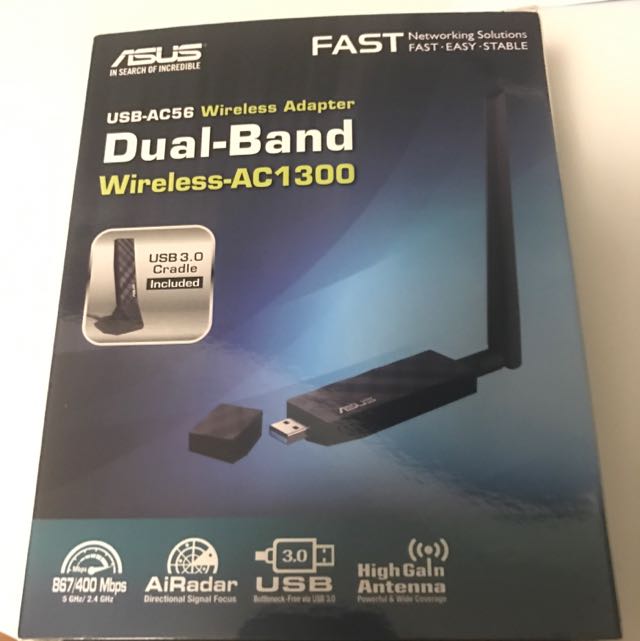 Asus Wireless Ac1300 USB -ac56 Adapter, Computers & Tech, Parts ...
