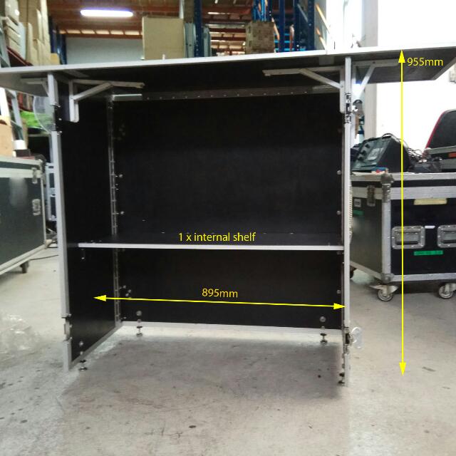 DJ / Magician / Reception Counter Portable Flightcase Style Collapsible ...