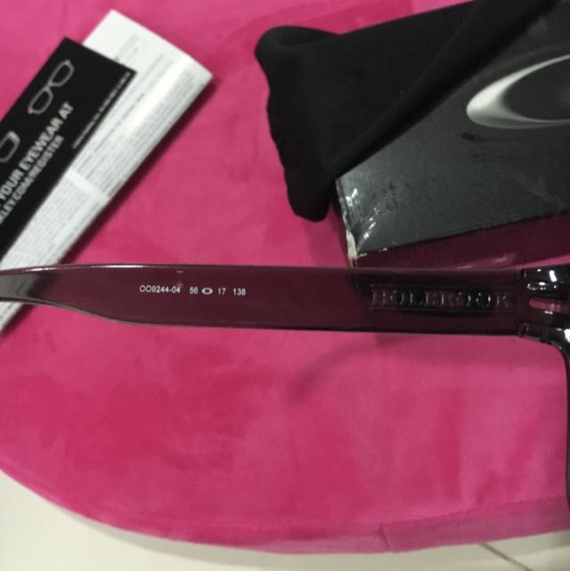 Oakley Holbrook Grey Smoke Frame With Ruby Iridium Lens, Men's Fashion ...