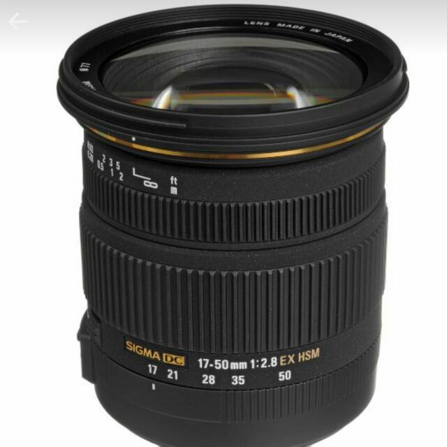 Sigma 17-50 Lens, Photography, Lens & Kits on Carousell