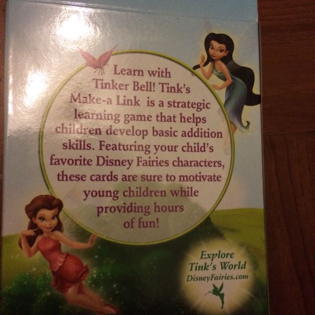 Tinkerbell Learning Game Cards, Hobbies & Toys, Toys & Games on Carousell