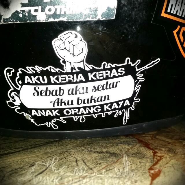 Aku Kerja Keras Sticker, Car Accessories on Carousell