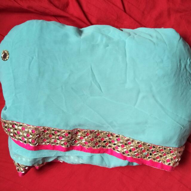 Mirror Work Saree, Women's Fashion, Dresses & Sets, Traditional ...