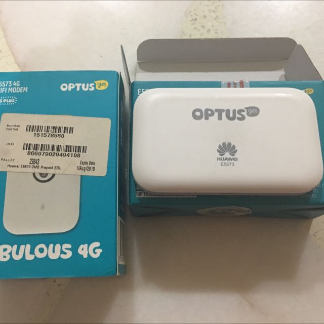 Optus Huawei E5573 4G Wifi wireless travel modem dongle tether hotspot ...
