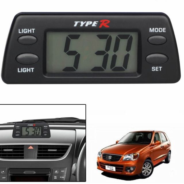 Typer Car Dashboard Clock, Auto Accessories on Carousell
