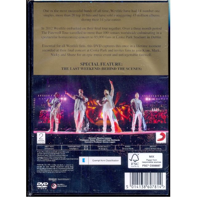 Westlife - The Farewell Tour - New Live DVD, Hobbies & Toys, Music ...