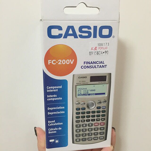 CASIO FC-200V Financial Calculator, Computers & Tech, Office & Business ...