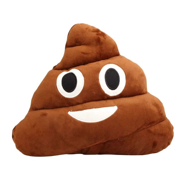 Smiling Poop Emoji Pillow Cushion Toy Doll (Brown), Furniture & Home ...