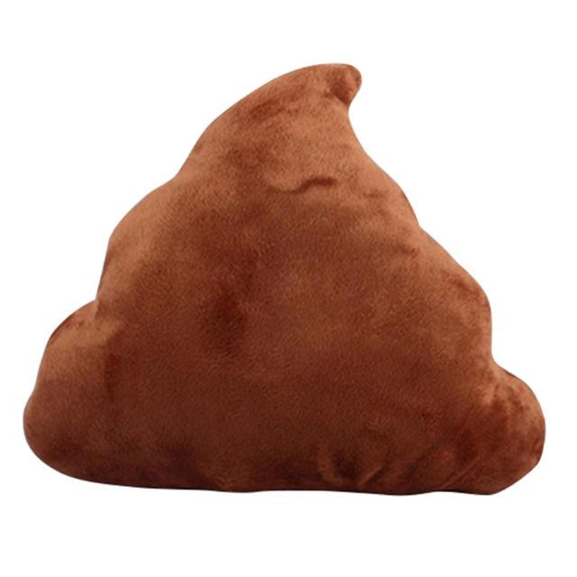 Smiling Poop Emoji Pillow Cushion Toy Doll (Brown), Furniture & Home ...