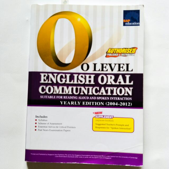 O LEVELS English Communication (Oral) Book, Hobbies & Toys, Books ...