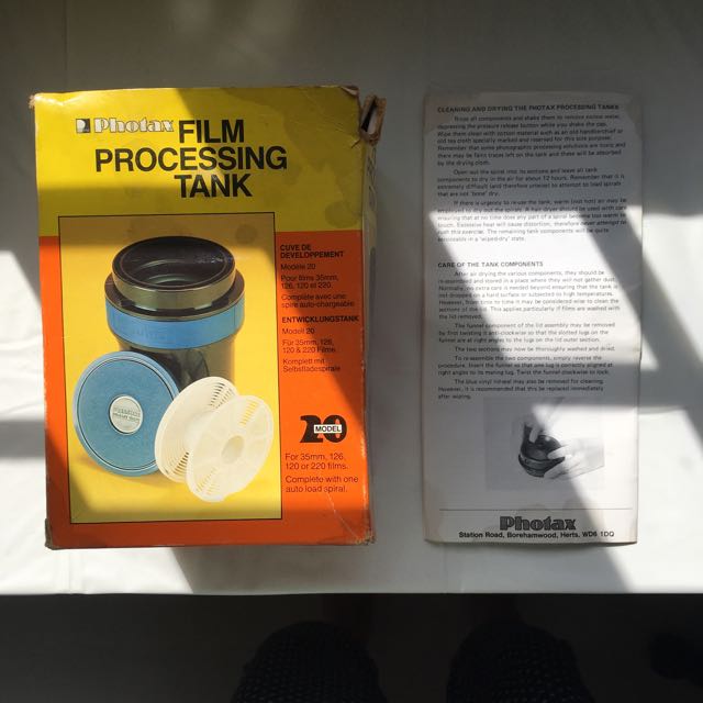 Photax Film Processing Tank Model 20, Photography, Photography ...