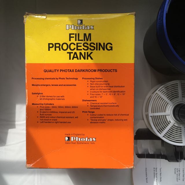Photax Film Processing Tank Model 20, Photography, Photography ...