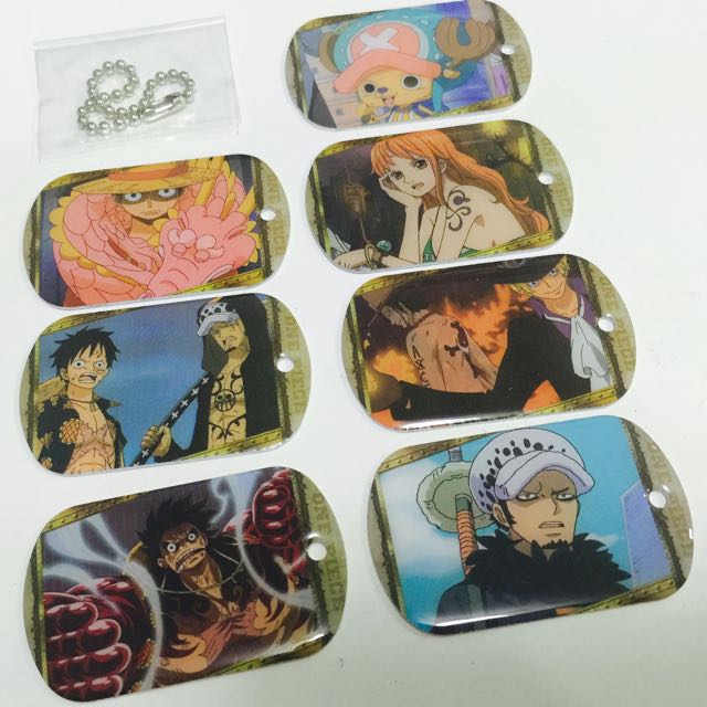 (All 7 For $22) One Piece Chara Metal Tag, Hobbies & Toys, Memorabilia ...