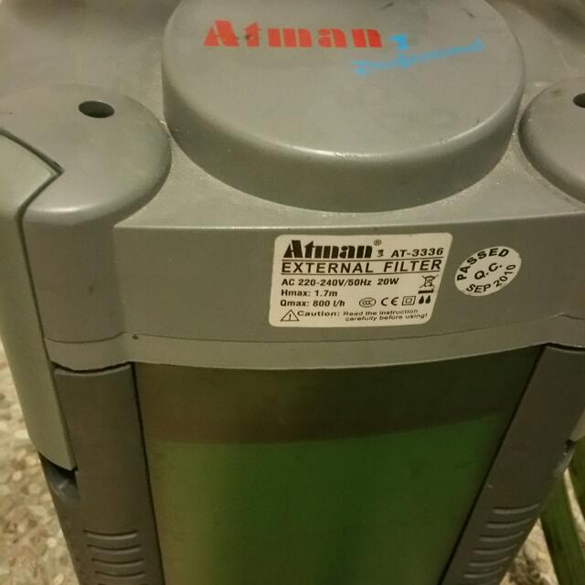 Atman At-3336 External Filter, Pet Supplies, Homes & Other Pet ...