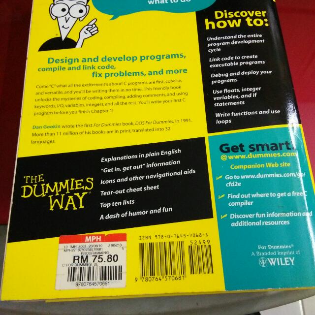 C For Dummies 2nd Edition, Hobbies & Toys, Books & Magazines, Children ...
