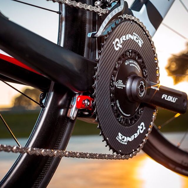 Rotor Q-Rings QCarbon Compact 5-arm 110 BCD Aero Road Chainring Set ...