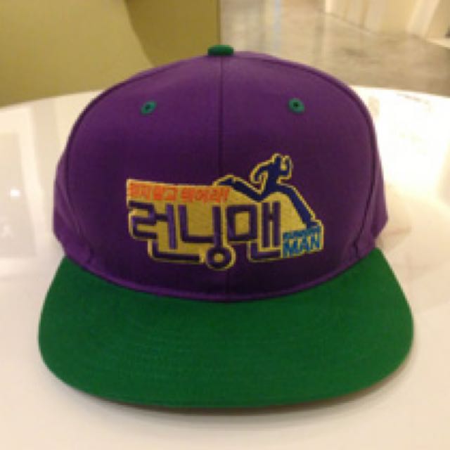 Running Man Official Cap (Purple/Green), Hobbies & Toys, Memorabilia ...