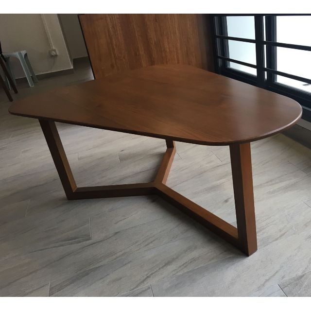 Triangle-shaped Teak Wood Coffee Table, Furniture & Home Living ...