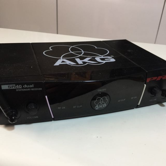 AKG SR 40 Dual Microphone Wireless Receiver, Audio, Headphones ...