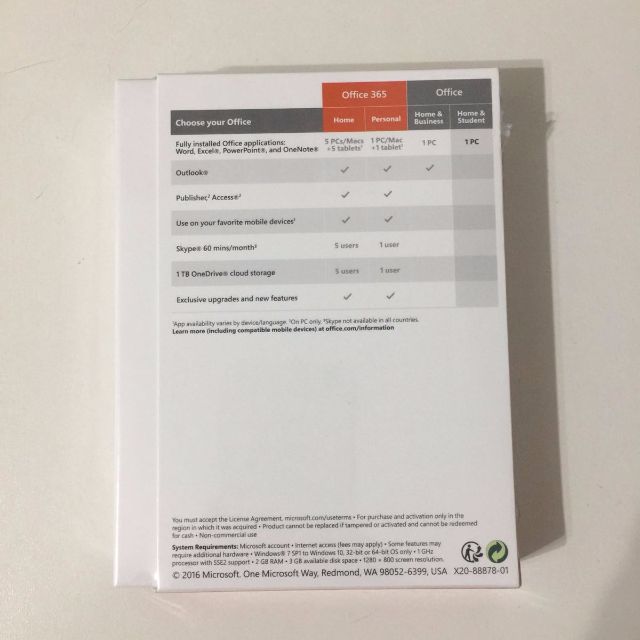 Microsoft Office Home & Student 2016 Permanent License, Computers ...