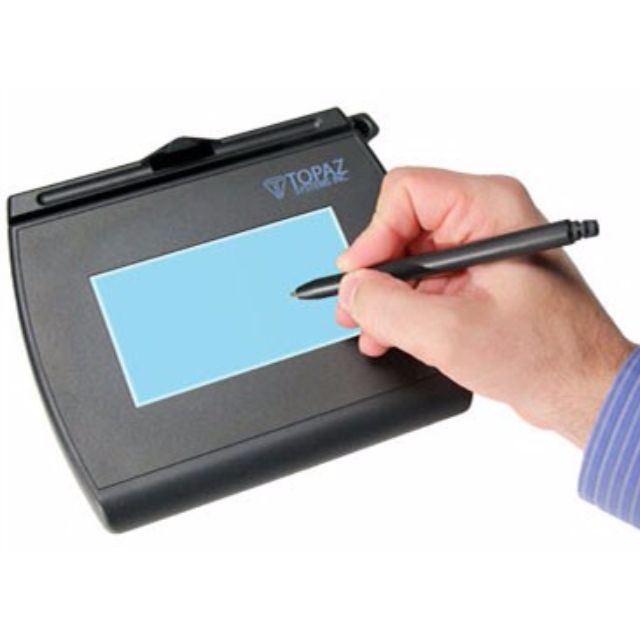 Topaz Signature Pad - SignatureGem 4x3 LCD Signature Pad T-LBK755-HSB-R ...