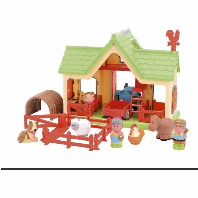 ELC HappyLand Goose Feather Farm PlaySet and Farm Animals Set, Hobbies ...