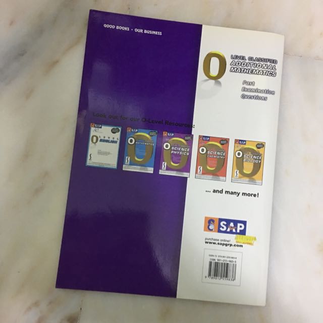 SAP O Level Classified Additional Mathematics (Amaths) Past Examination ...