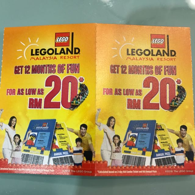 Legoland Theme Park Physical Tickets, Tickets & Vouchers, Event Tickets ...