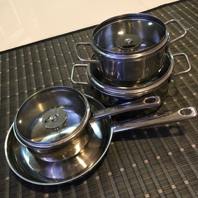 WMF Cromargan 18/10 Stainless Steel 4 Piece Cookware Set, TV & Home ...