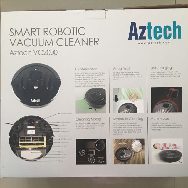 Smart Robotic Vacuum Cleaner (Aztech VC2000), TV & Home Appliances ...