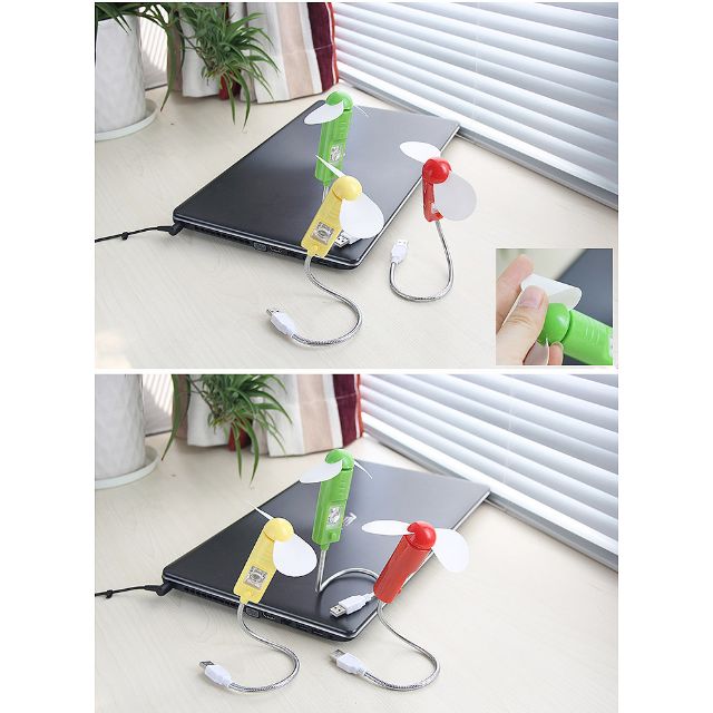 USB fan USB Mini Portable Cooling PC Laptop Fan with LED Light ...